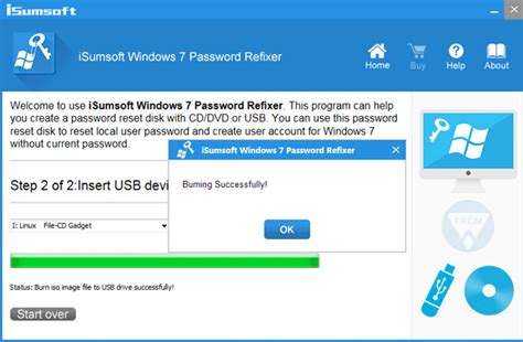 Isumsoft Windows 7 Password Refixer User Guide