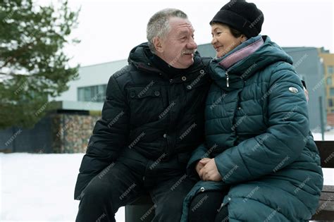 Premium Photo Cute Mature Couple Has Warm Feelings For Each Other