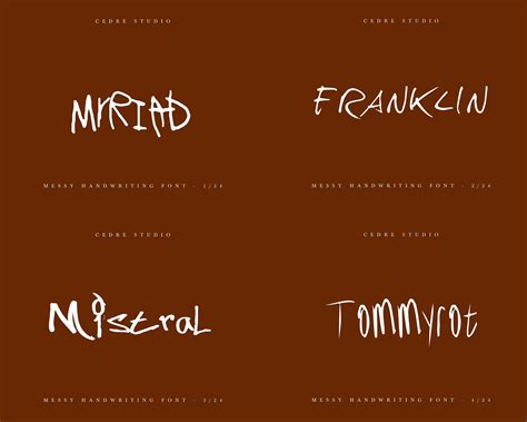Messy Handwriting Fonts Bundle 1 Messy Handwriting Font Otf Organic