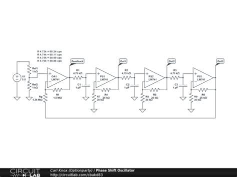 Phase Shift Oscillator II CircuitLab
