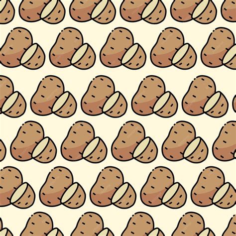 Premium Vector Potato Pattern Design Or Background