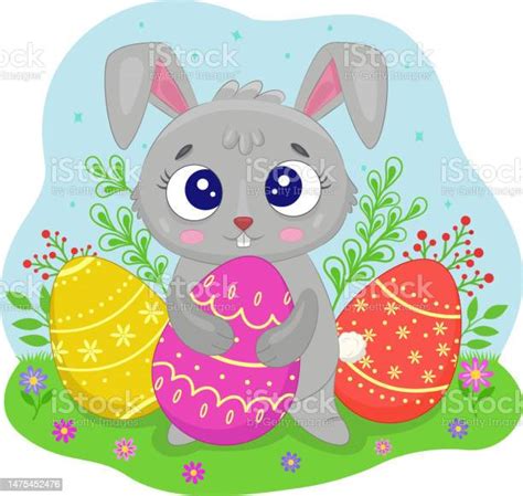 달걀 벡터 만화 삽화가 배경에 격리된 재미있는 부활절 토끼 벡터 그림입니다 0명에 대한 스톡 벡터 아트 및 기타 이미지 0명 4월 Celebrate Brooklyn