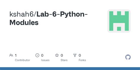 Github Kshah6 Lab 6 Python Modules