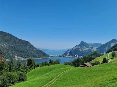 Aussicht Auf Stansstad Von Oberhalb Hof Oberrüti Wanderungen Und