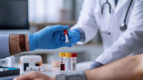 Doctor Explaining Hemoglobin Typing Test Results To A Patient Focusing