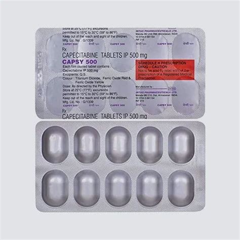 Capsy Capecitabine Tablets Intas Pharmaceuticals At Rs 320box In Nagpur
