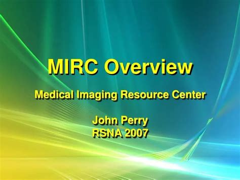 Ppt Mirc Overview Powerpoint Presentation Free Download Id 4641237