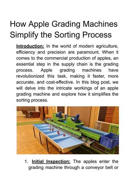 PPT How Apple Grading Machines Simplify The Sorting Process PowerPoint Presentation ID