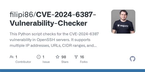 Python Script For Cve 2024 6387 Vulnerability Joas A Santos Posted On