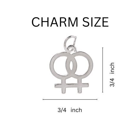 Same Sex Female Symbol Charm Chunky Link Style Bracelets We Are Pride