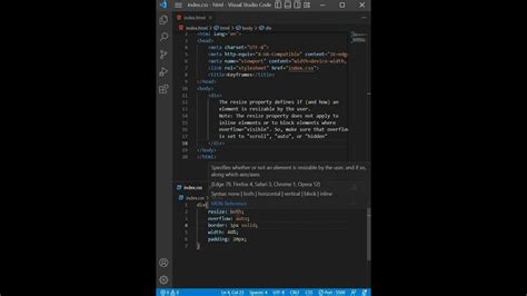 Resize Div In Css Resize Both Vertical And Horizontal Direction In Html Css Youtube