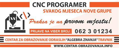 Detaljnije O Programu Cnc Programer Centar Za Obrazovanje Odraslih