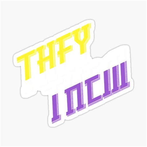 Theythem Non Binary Pride Sticker By Edwardbowhay Redbubble