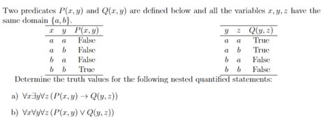 solved two predicates p x y ﻿and q x y ﻿are defined below