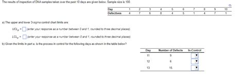 Solved A The Upper And Lower 3 Sigma Control Chart Limits