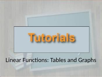 Tutorials Linear Functions In Tabular And Graph Form By Media Math