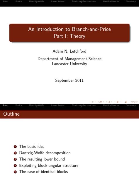 Branch And Price Pdf Algorithms And Data Structures Applied Mathematics