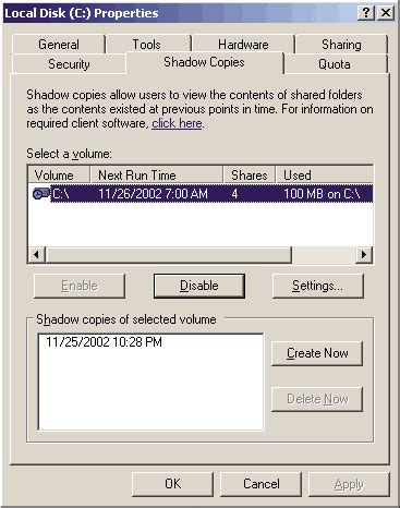 Solved Shadow Copy Running Even Though Disabled Experts Exchange