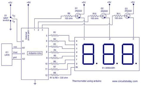 arduino timer display device with circuit diagram