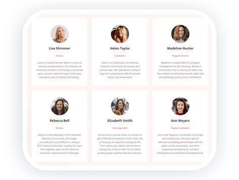 Our Team Page Template