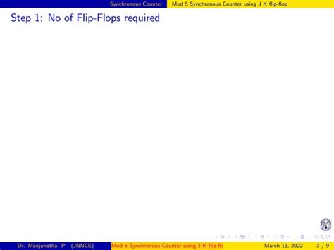 Mod 5 Synchronous Counter Using J K Flip Floppdf Programming Languages Computing