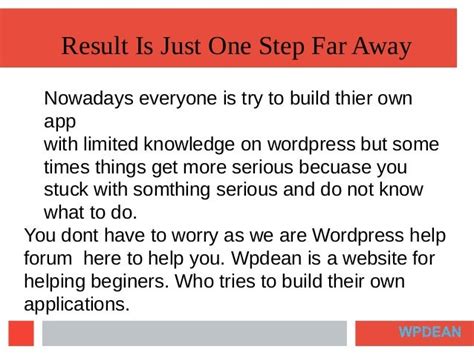 Wordpress Support Forum