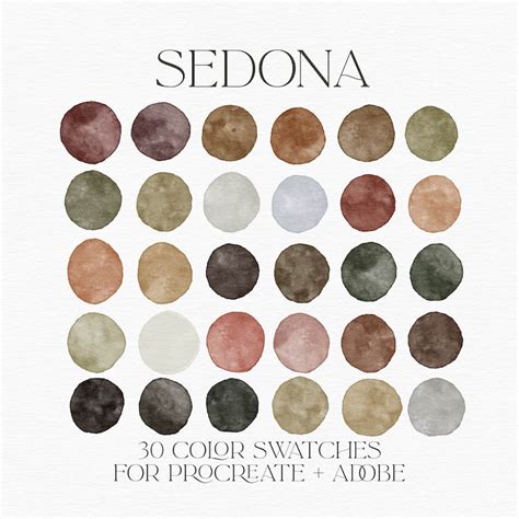 Boho Color Palette For Procreate Desert Color Palette Procreate Swatches Photoshop Color
