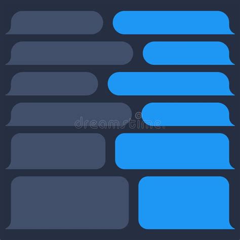 Blank Various Message Bubbles Chat Or Messenger Speech Bubble Sms