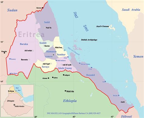 Map Of Eritrea Travel Africa Africa Map Africa Travel Eritrea