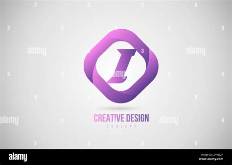 Pink I Alphabet Letter Logo Icon Creative Design Template For Company