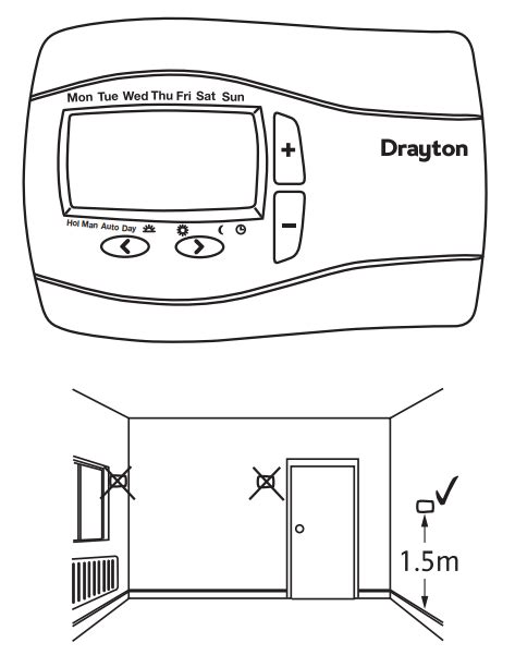 Drayton Digistat RF RF Programmable Room Thermostat Installation Instruction Thermostat Guide