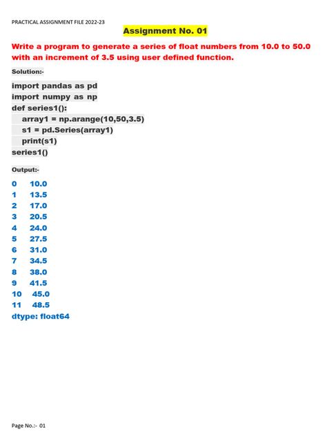 Practical Assignment Python Pdf Computer Programming