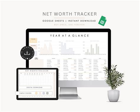 Net Worth Tracker Spreadsheet Template Google Sheets Net Worth Dashboard Personal Finance
