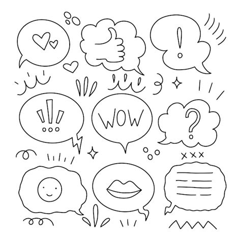 Premium Vector Illustration Of The Different Callouts On A White Background