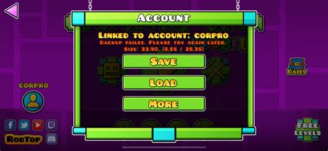 I Cant Save My Data Rgeometrydash