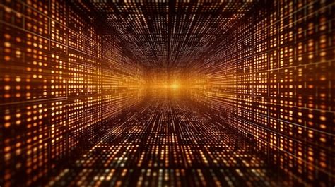 Premium AI Image Digital Binary Code Matrix Background Generative AI