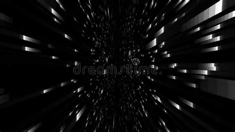 Travelling In Futuristic Cyberspace Made Of Flying Vertical White Squares Loop Stock Footage
