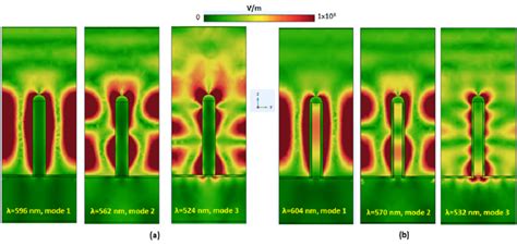 The X Polarized E Field Intensity Distributions At The X Z Plane Of