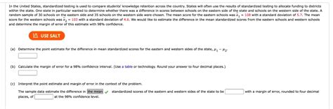 Solved And Determine The Margin Of Error Of This Estimate Chegg