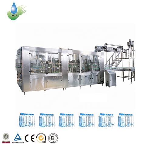 Full Automatic 330ml Mineral Water Bottle Washing Filling Capping System Facility Device 12000