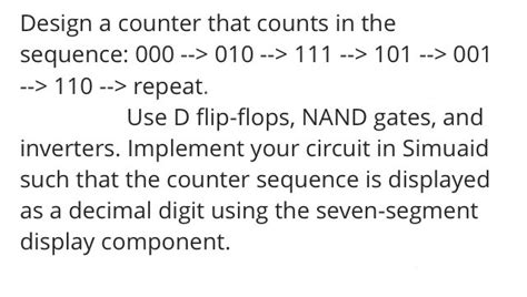 Solved Design A Counter That Counts In The Sequence 000