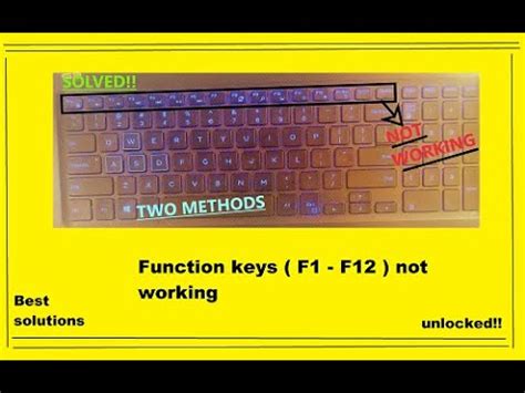 Function Keys F1 F12 Not Working How To Unlock Volume Brightness Fixed Two Methods 100