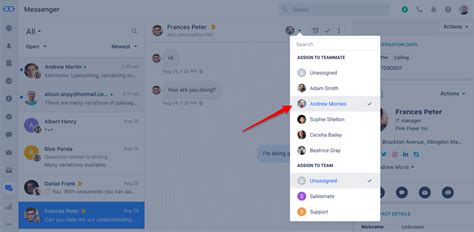 Assign Conversation To User Or A Team Salesmate