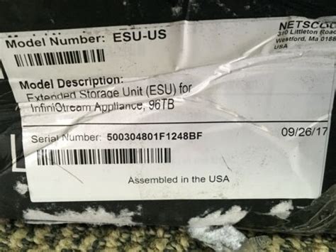 Netscout Infinistream Extended Storage Unit 21 356892 No Drives ️️ ️️ ️️ Ebay