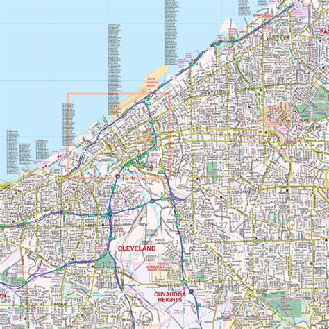 Map Of Cleveland Ohio Suburbs Maps Of Ohio