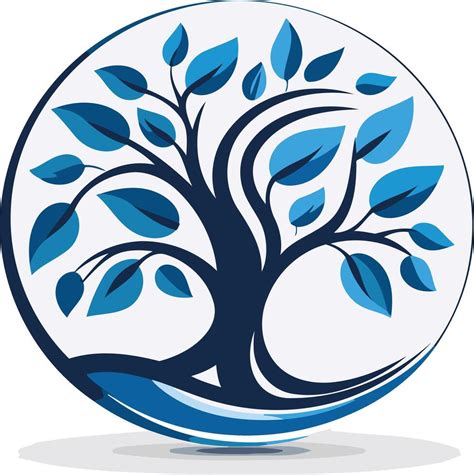 Abstract Blue Tree In Circle 49260144 Vector Art At Vecteezy