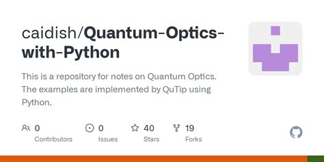 Quantum Optics With Python Readme Md At Master Caidish Quantum Optics With Python Github