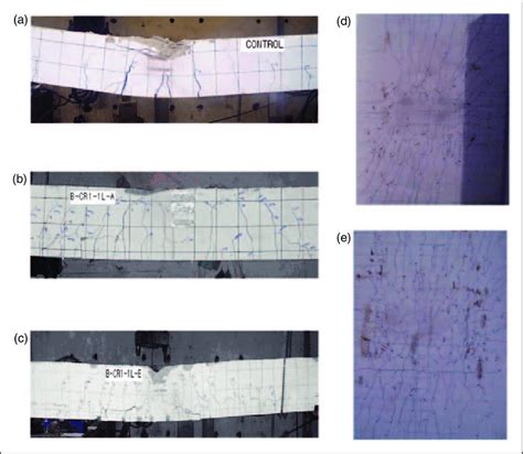 Crack Patterns Of Specimens A Ordinary Rc Beam B Strengthened