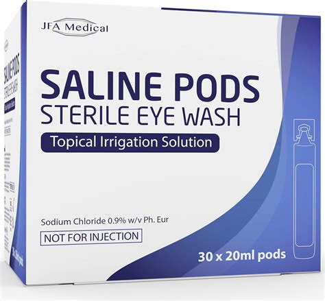 Sterile Saline Solution Eye Wash And Wound Pods 30 Uk