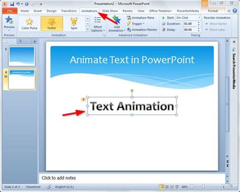 How To Animate Text In Powerpoint Slide Powerpoint Microsoft®